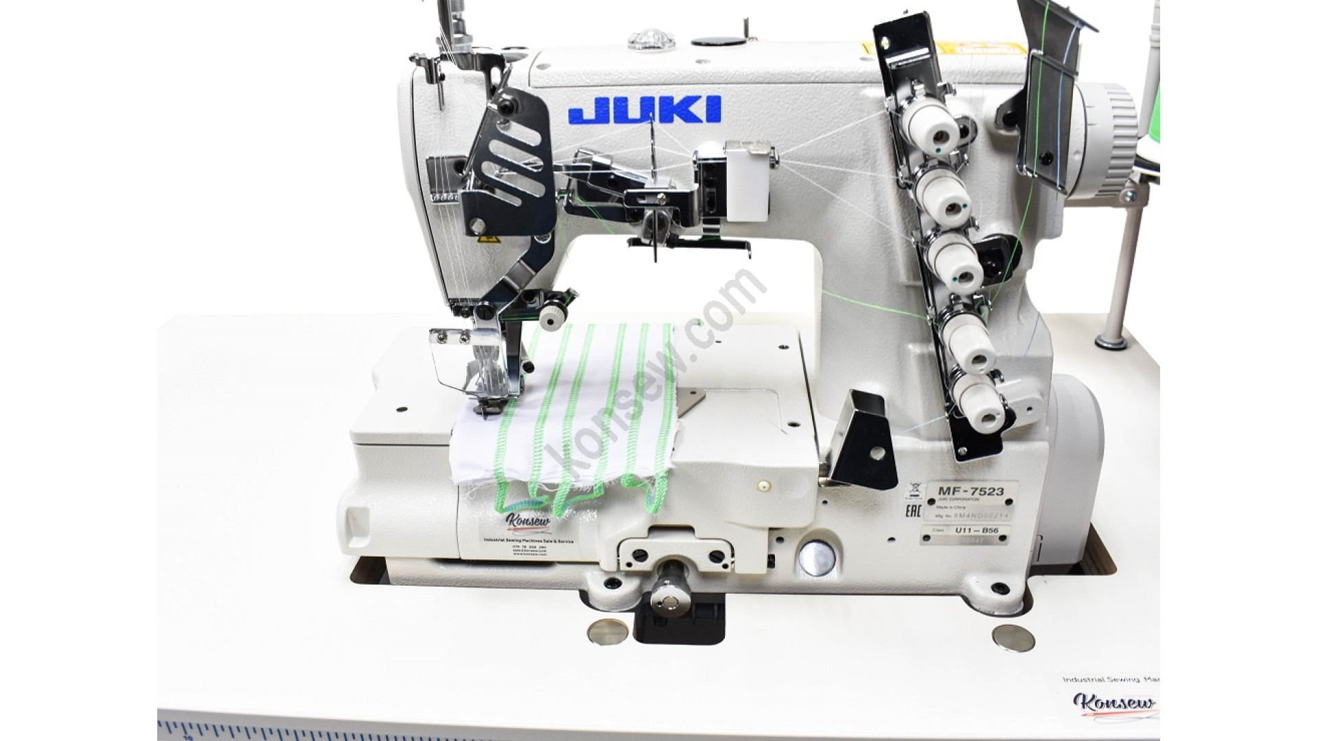 Buy Juki MF7523U Flat bed industrial coverstitch sewing machine with needle position in UK Price ...